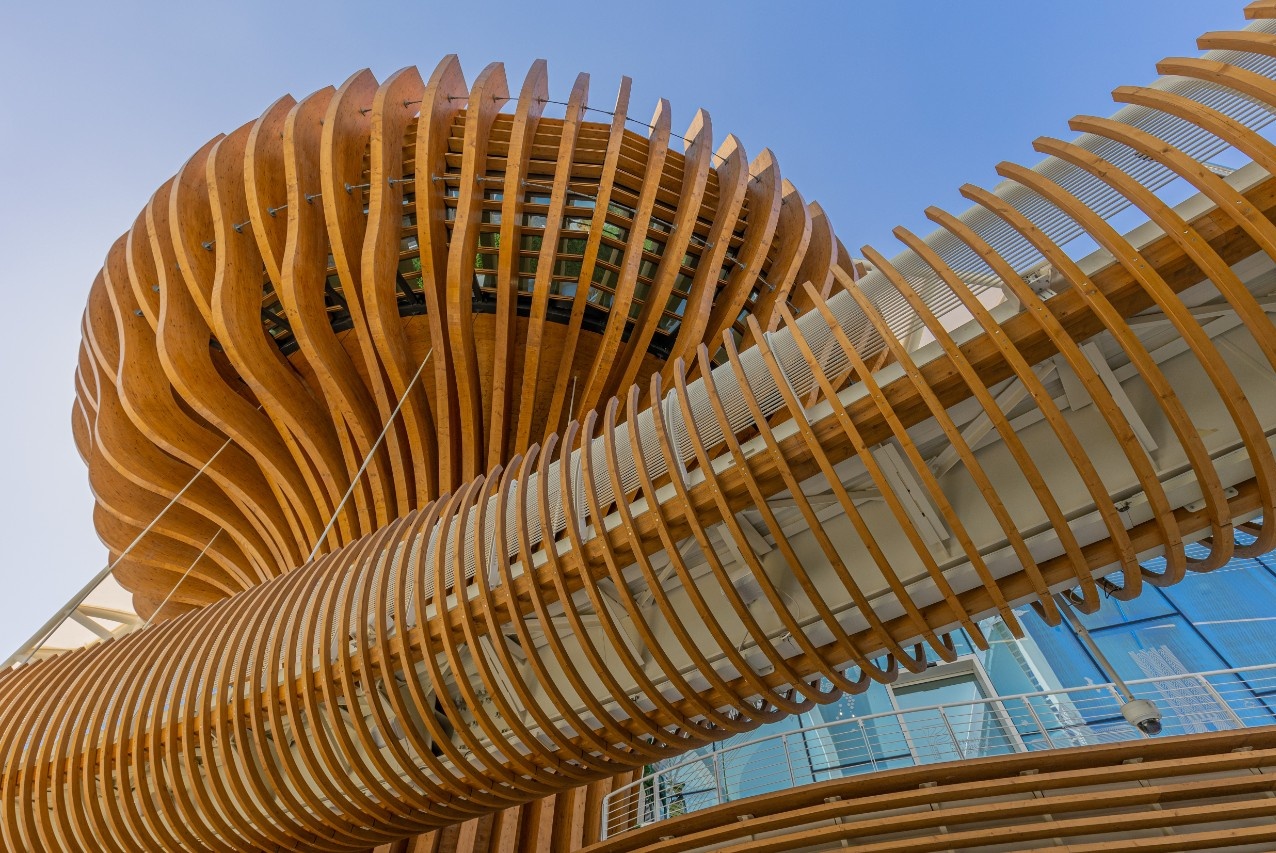 Expo Dubai Ingenieurholzbau Pavillons von Rubner Holzbau